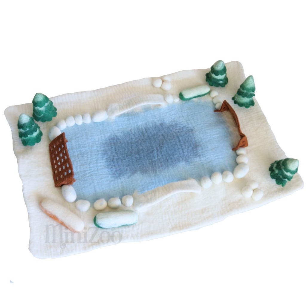 Handcrafted Ice Rink Playscape Mat - Wool Felt Craft | Wholesale & Retail